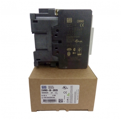Contator 65A Tripolar CWM65-00-30V26 190V 50Hz / 220V 60Hz Weg